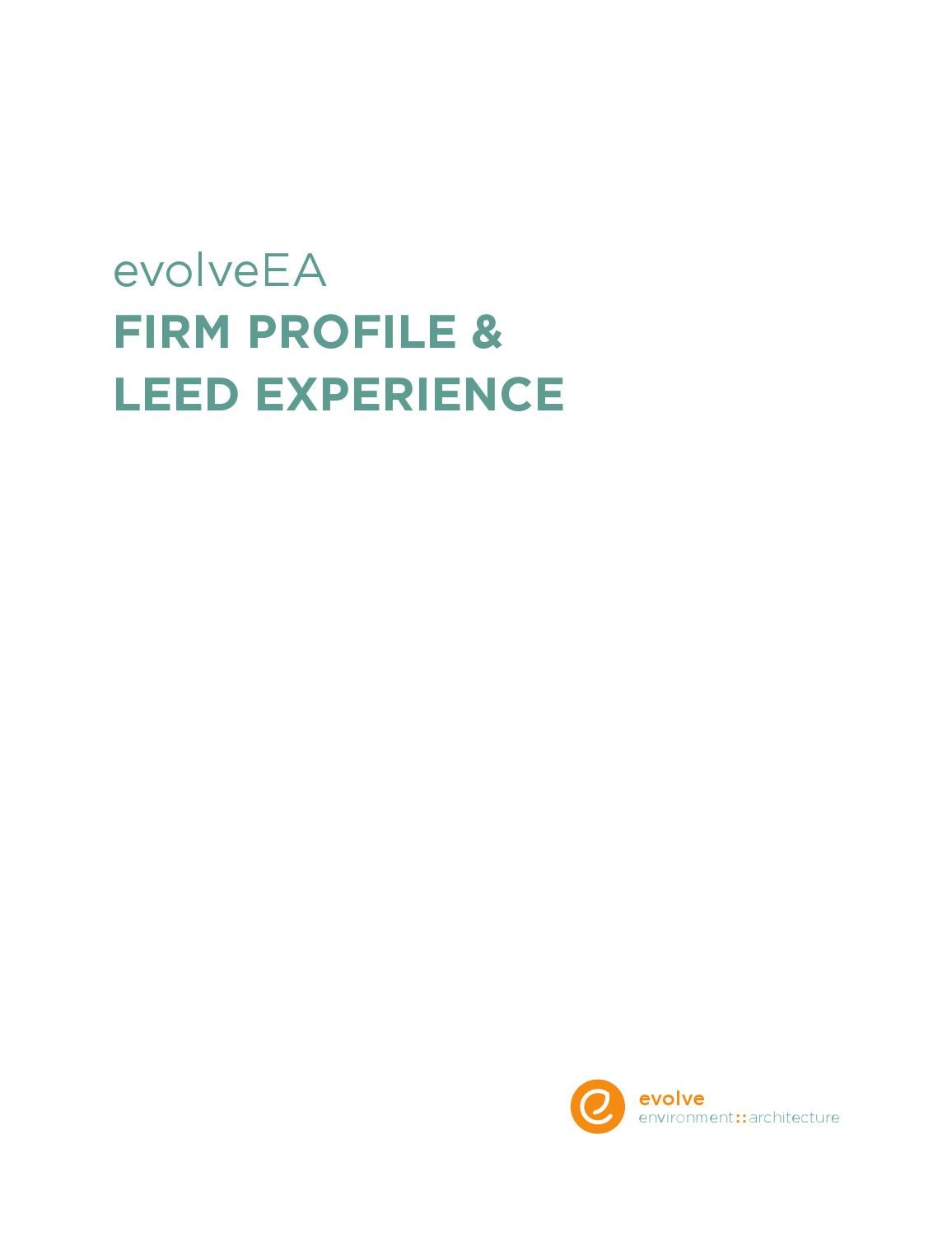 evolveEA Firm Profile & LEED Experience by evolveEA - Issuu
