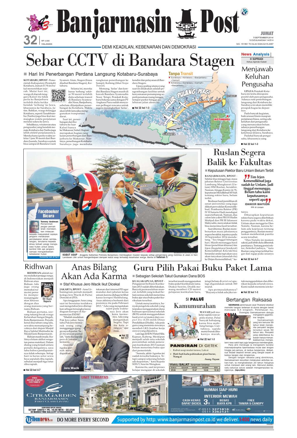Banjarmasin Post Jumat, 5 September 2014 by Banjarmasin Post - Issuu