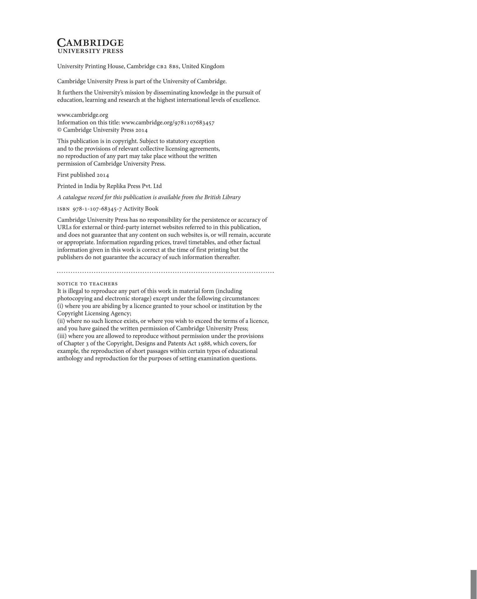 Cambridge Primary English Activity Book 1 by Cambridge International ...