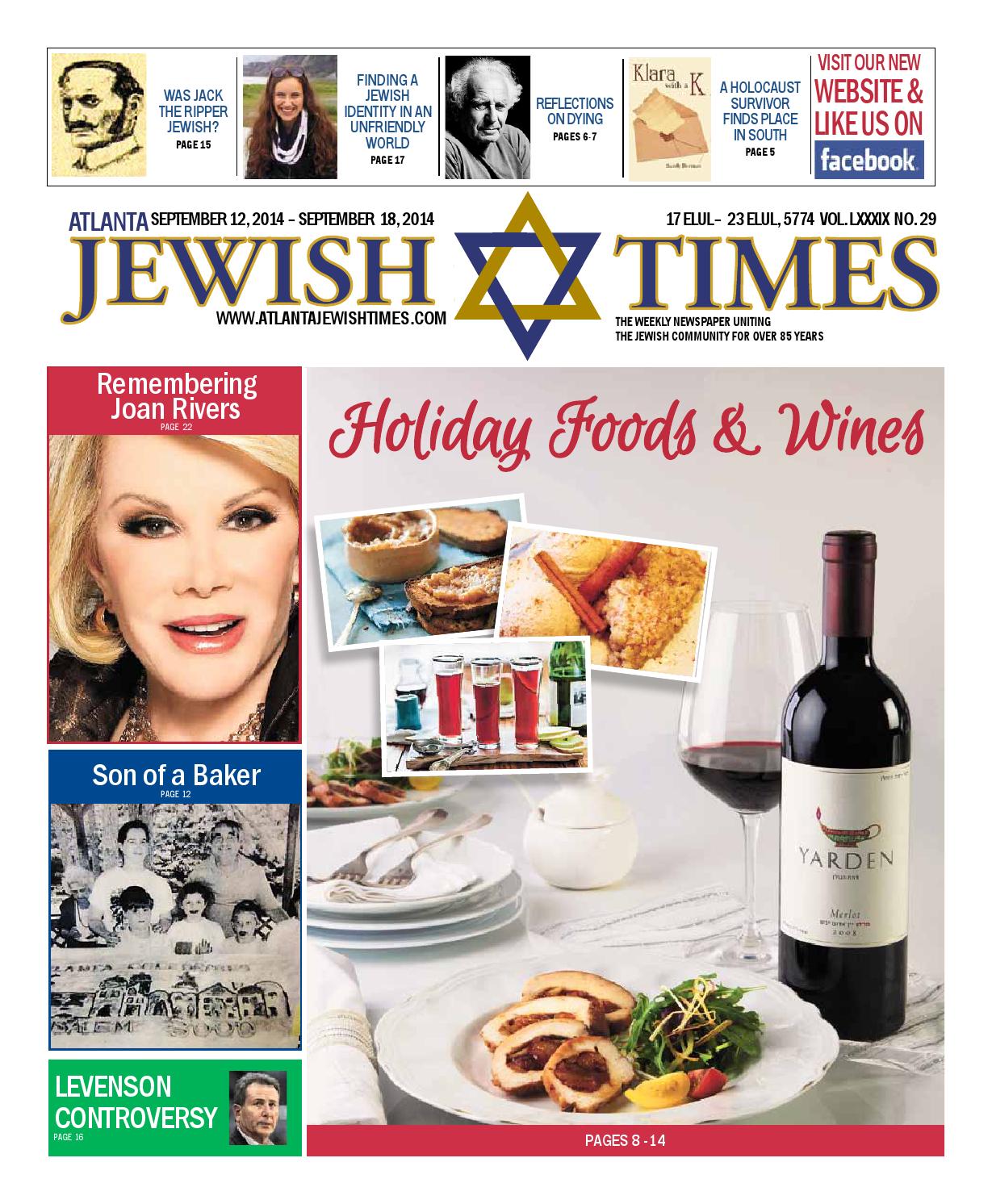 Atlanta Jewish Times, No. 29, September 12, 2014 by Atlanta Jewish ...