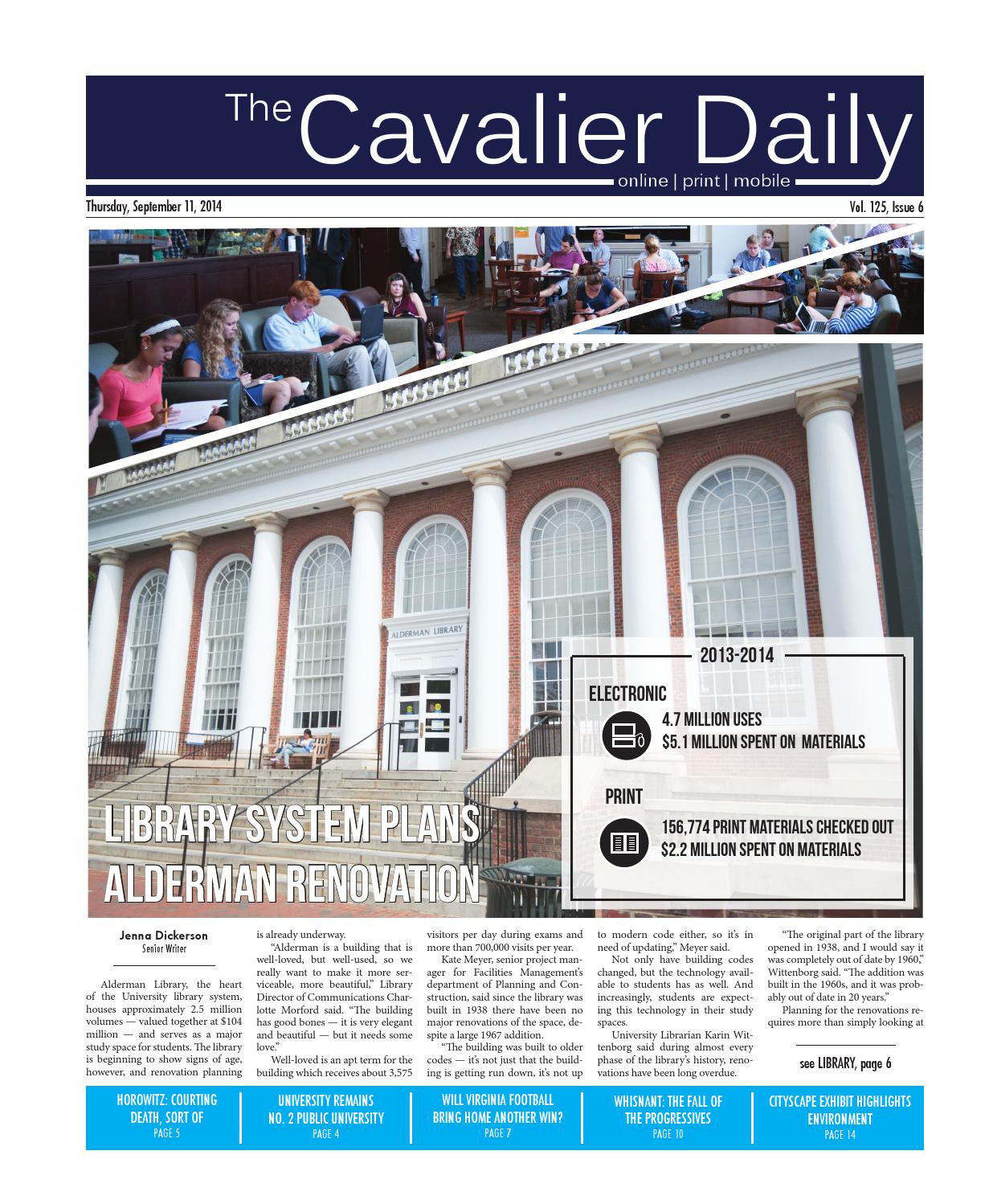 Thursday, September 11, 2014 by The Cavalier Daily - Issuu