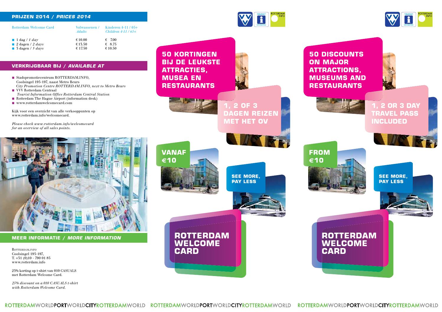 Rotterdam Welcome Card 2014 by Rotterdam Partners - Issuu