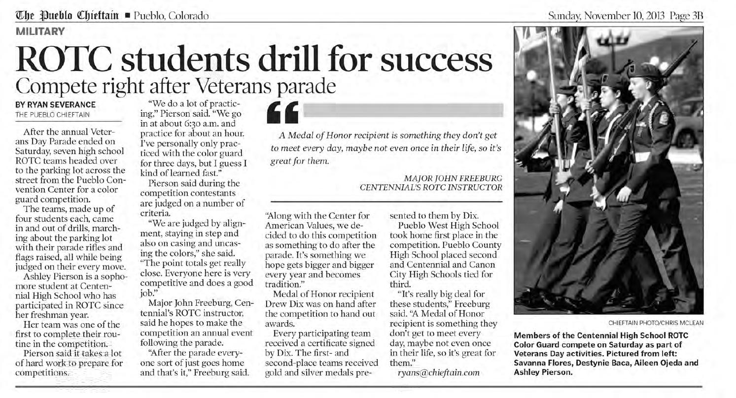 Rotc students drill for success by Center for American Values Inc - Issuu