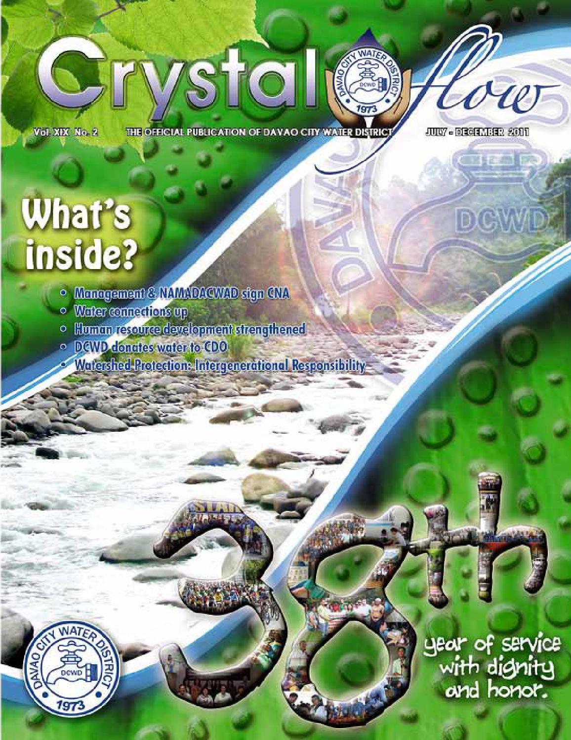 DCWD Crystal Flow 2011 July - December by Davao City Water District - Issuu