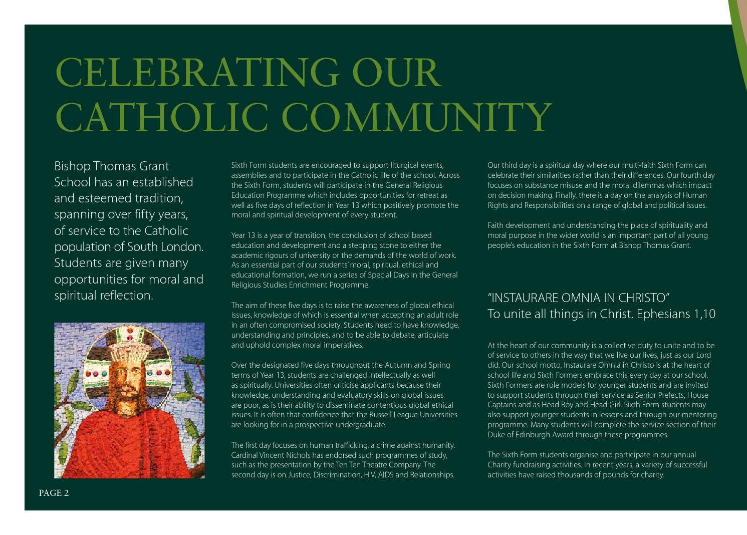 Bishop Thomas Grant Sixth Form Prospectus by Cleverbox UK Ltd - Issuu