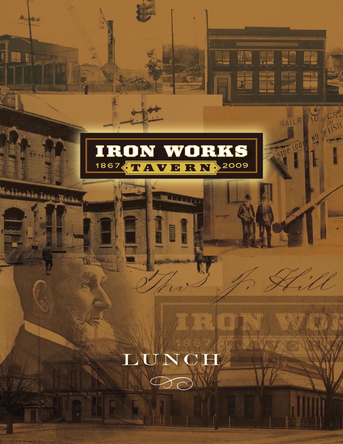 Iron works tavern lunch menu 2014 by Creative Vision Design Co. - Issuu