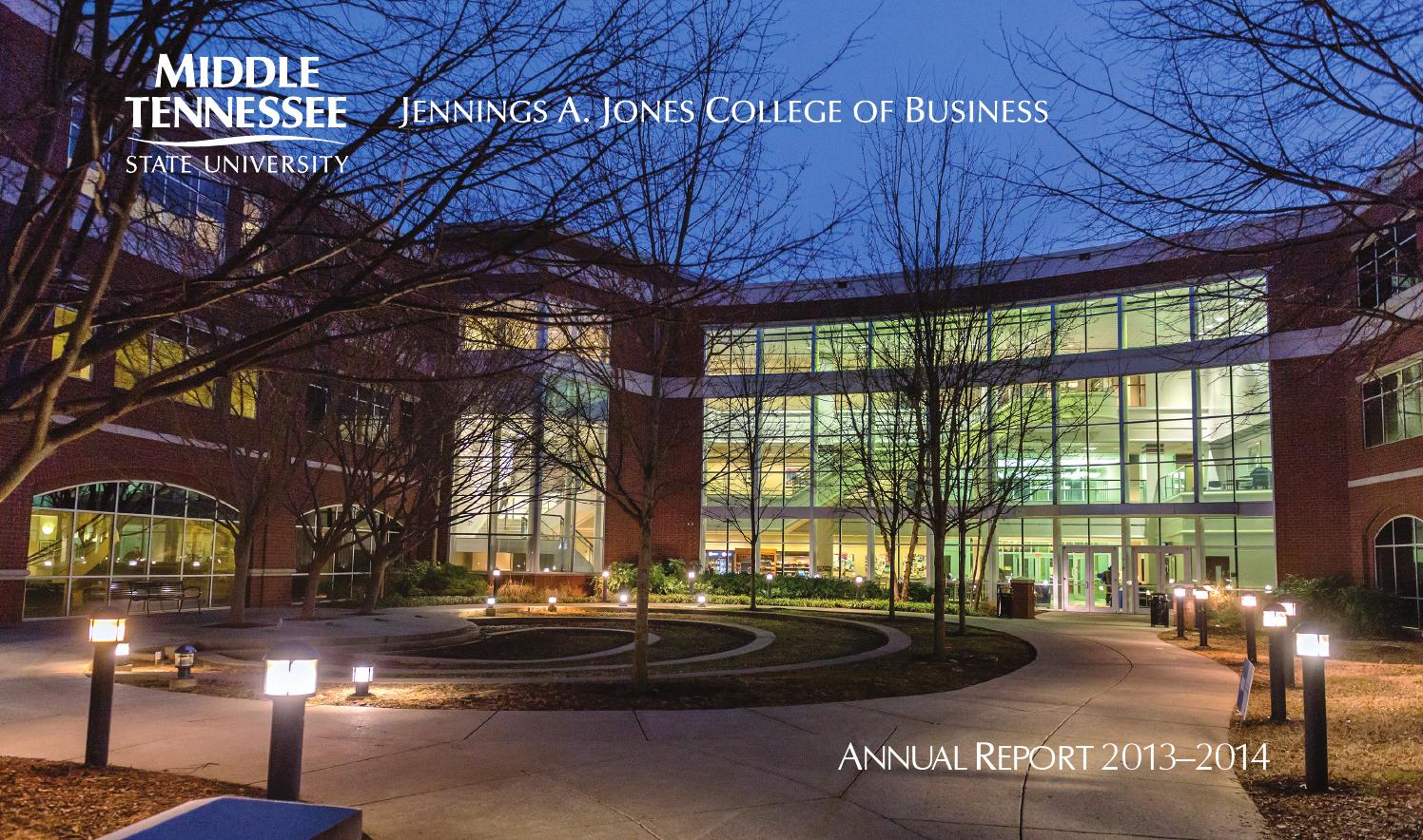 Jones College of Business, MTSU, Annual Report 2014 by MTSU Business ...