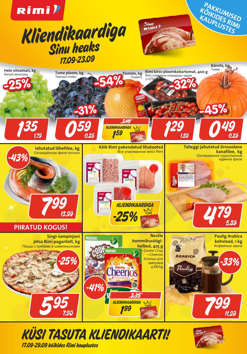 Kliendikaardiga Sinu heaks 17.09-23.09 kõikides Rimi kauplustes by Rimi ...