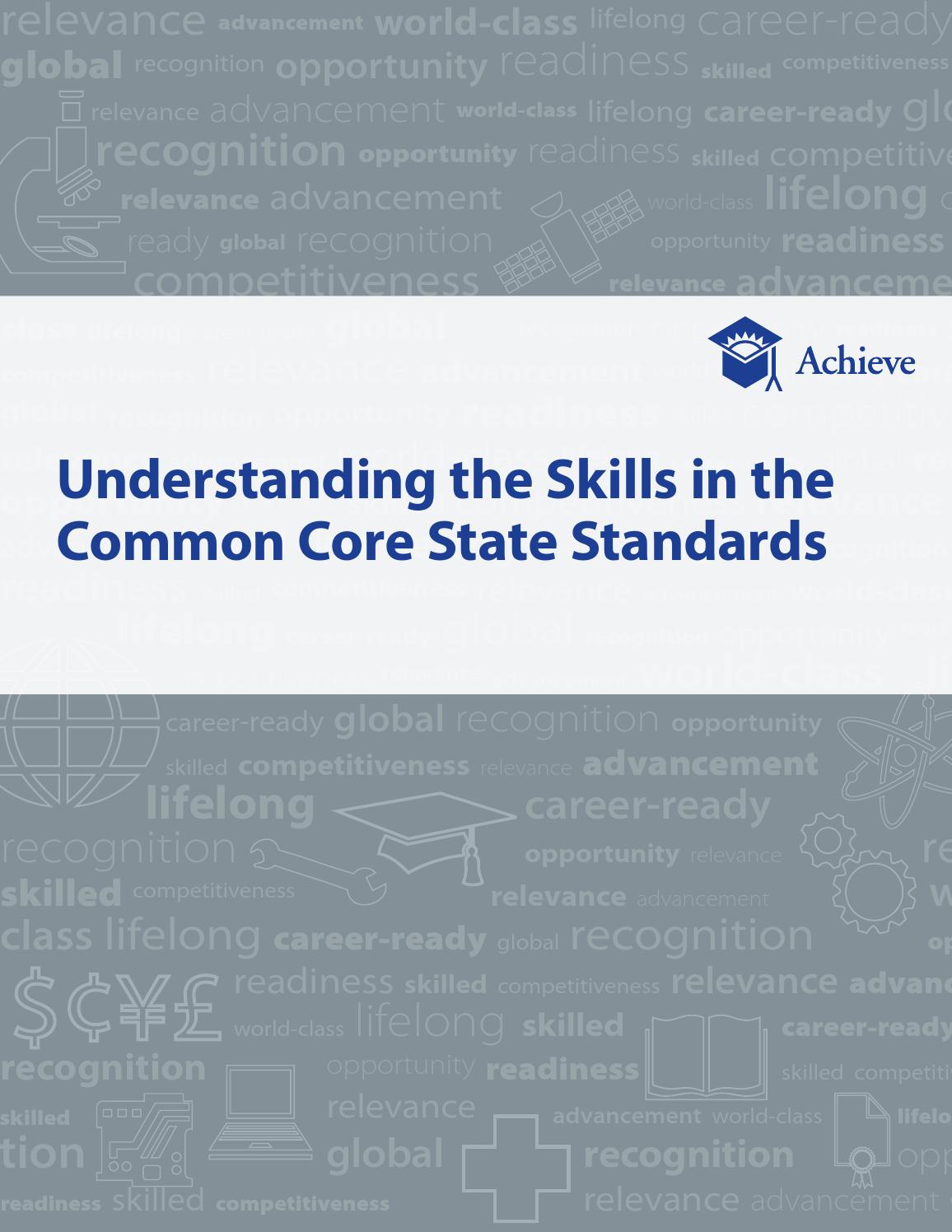 Understanding the Skills in the Common Core State Standards by ...