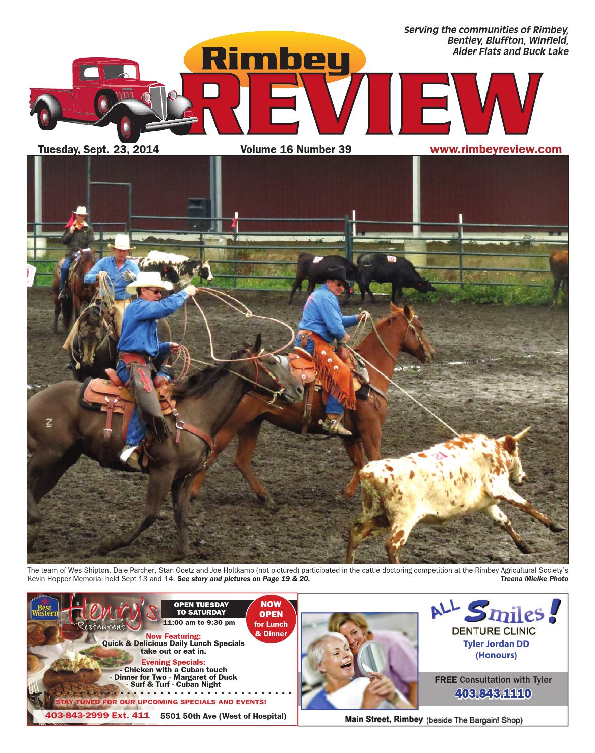 Rimbey Review, September 23, 2014 by Black Press Media Group - Issuu