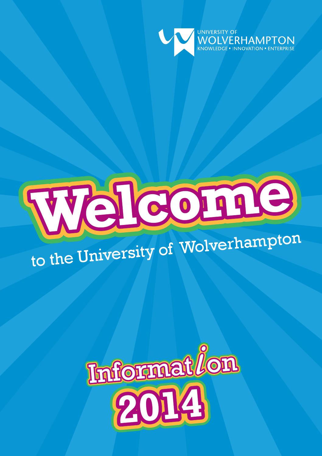 Welcome Week Brochure 2014 by University of Wolverhampton - Issuu