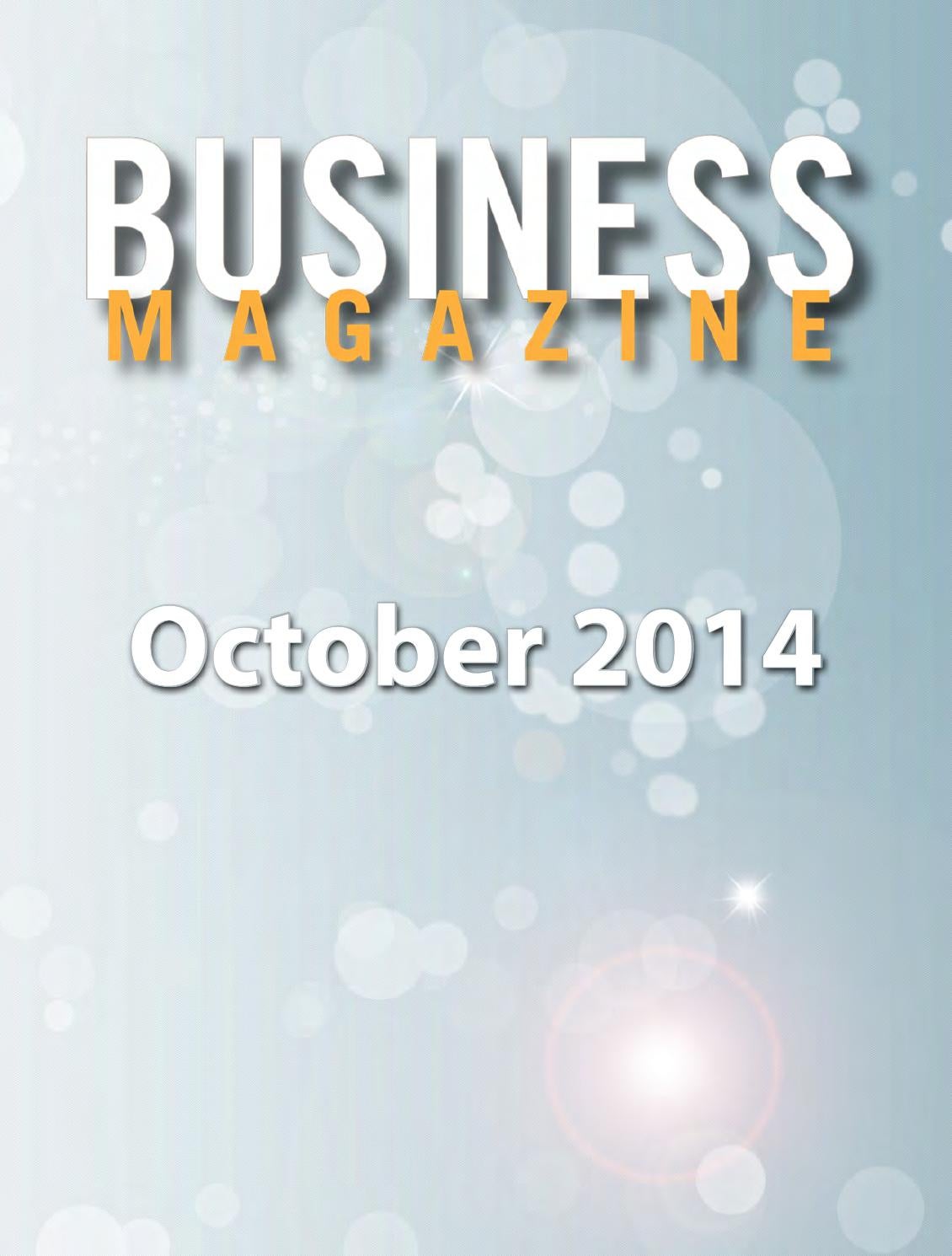 Business Magazine - October 2014 by MBA Business Magazine - Issuu