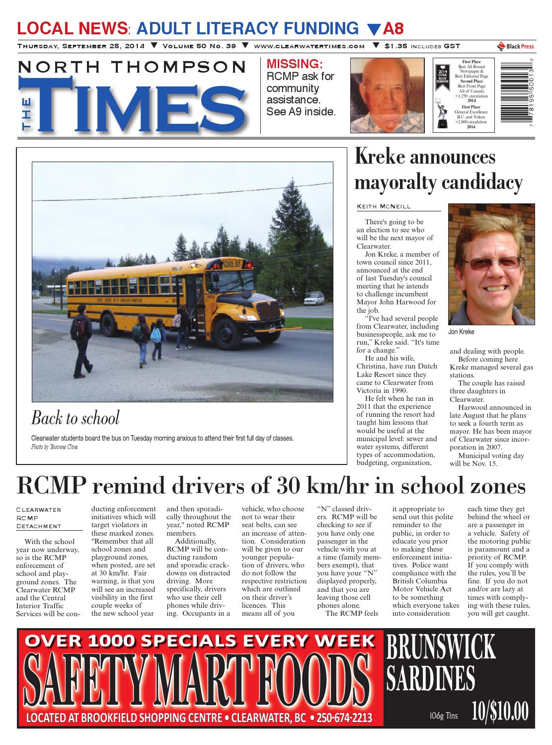 Clearwater Times, September 25, 2014 by Black Press Media Group - Issuu