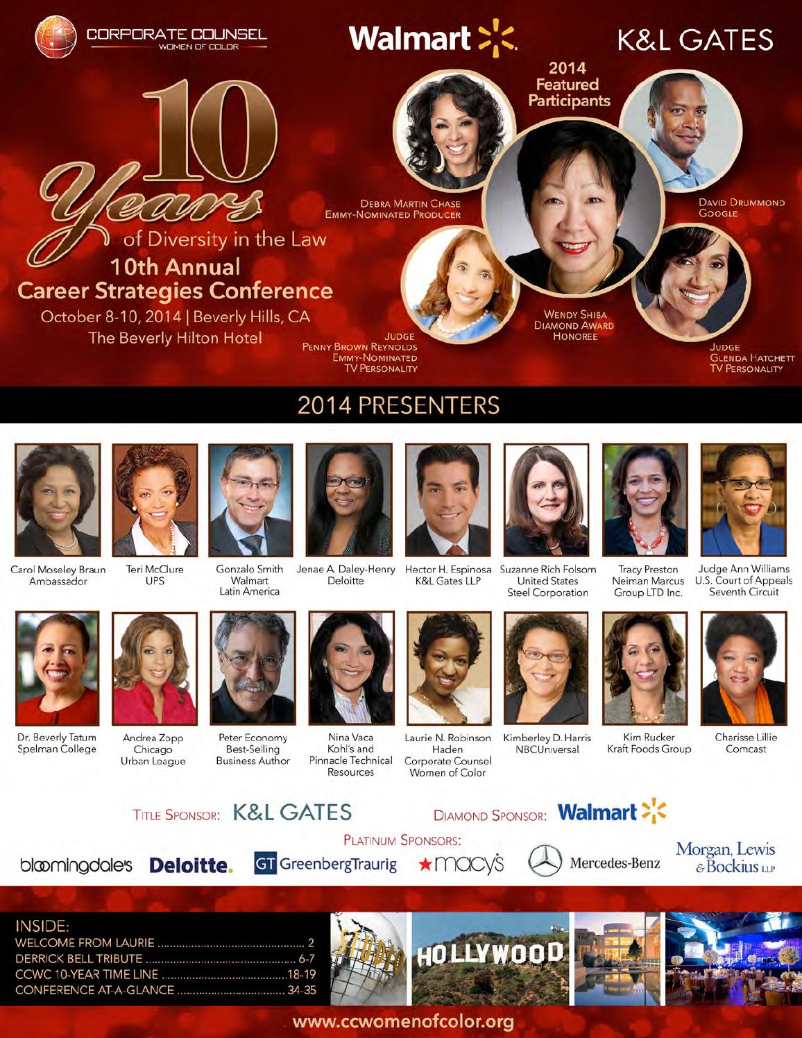 2014 Pre-Conference Magazine by Corporate Counsel Women of Color - Issuu