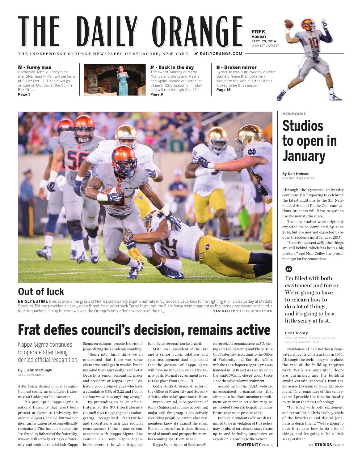 Sept. 29, 2014 by The Daily Orange - Issuu