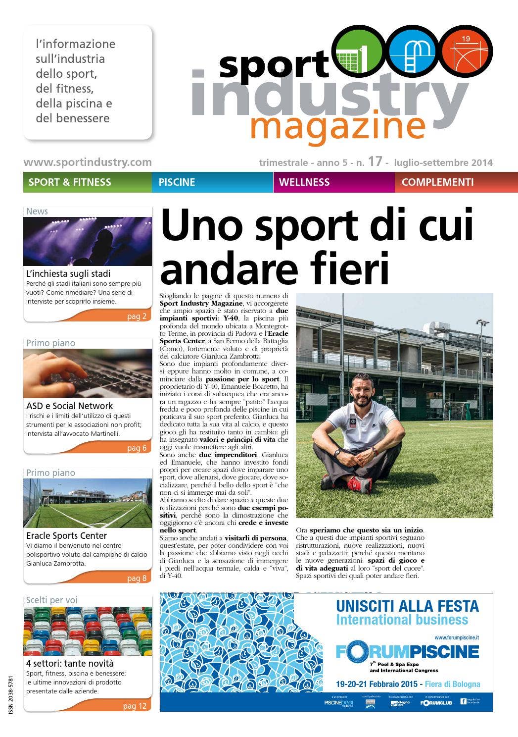 Sport Industry Magazine 17 - luglio-settembre 2014 by EDITRICE IL CAMPO ...