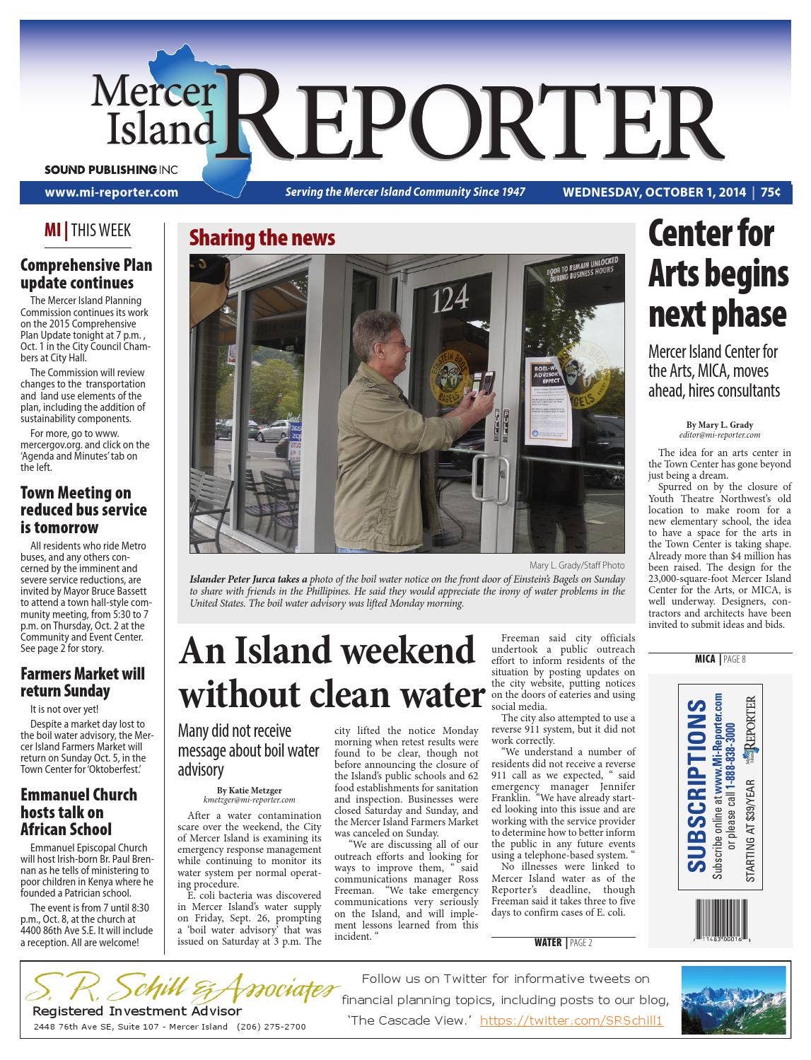 Mercer Island Reporter, October 01, 2014 by Sound Publishing - Issuu