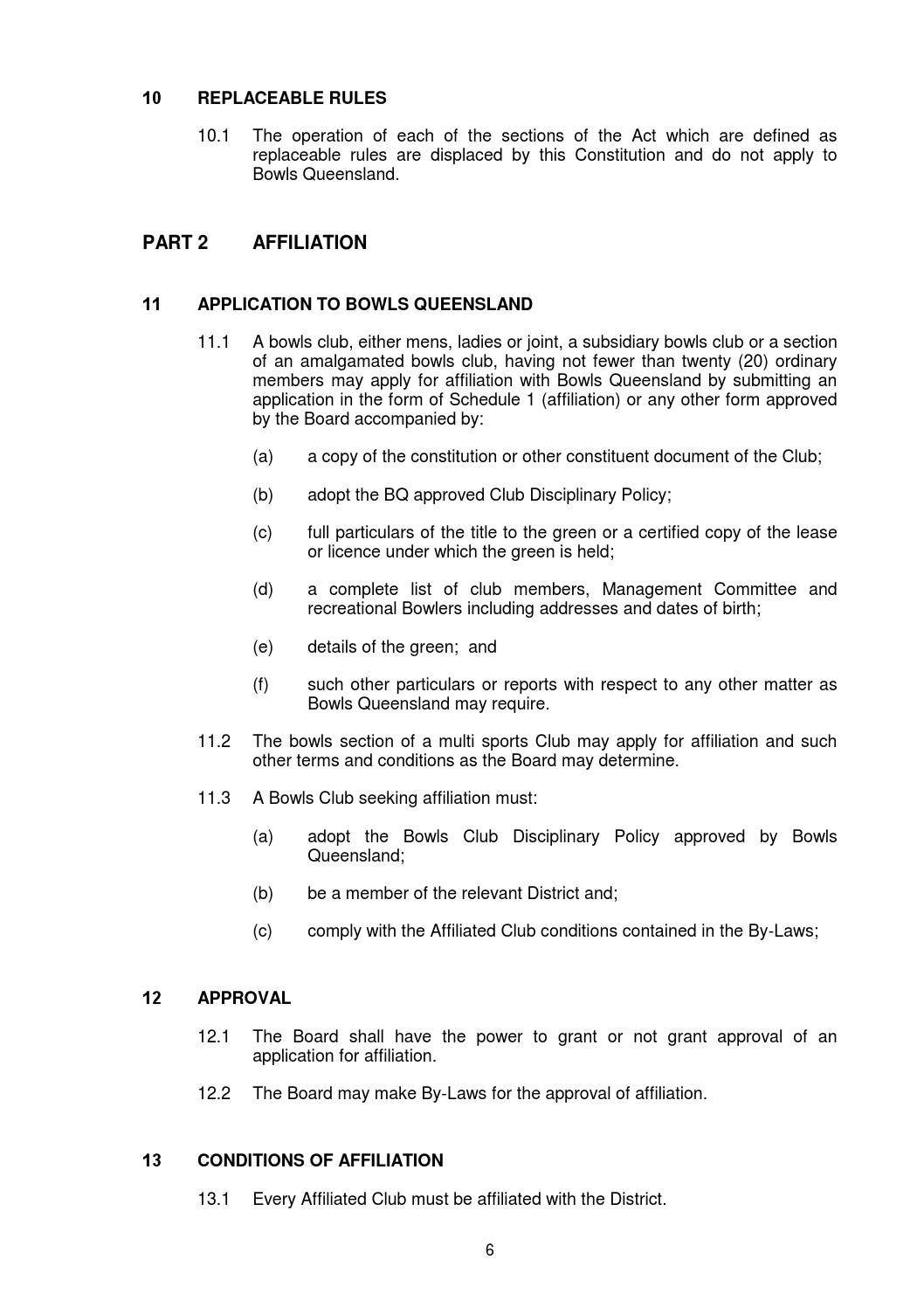 Bowls Qld Constitution by Queensland Bowler - Issuu