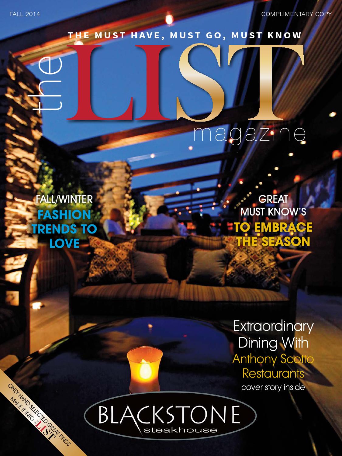 The List Magazine - Fall 2014 by The List Magazine - Issuu