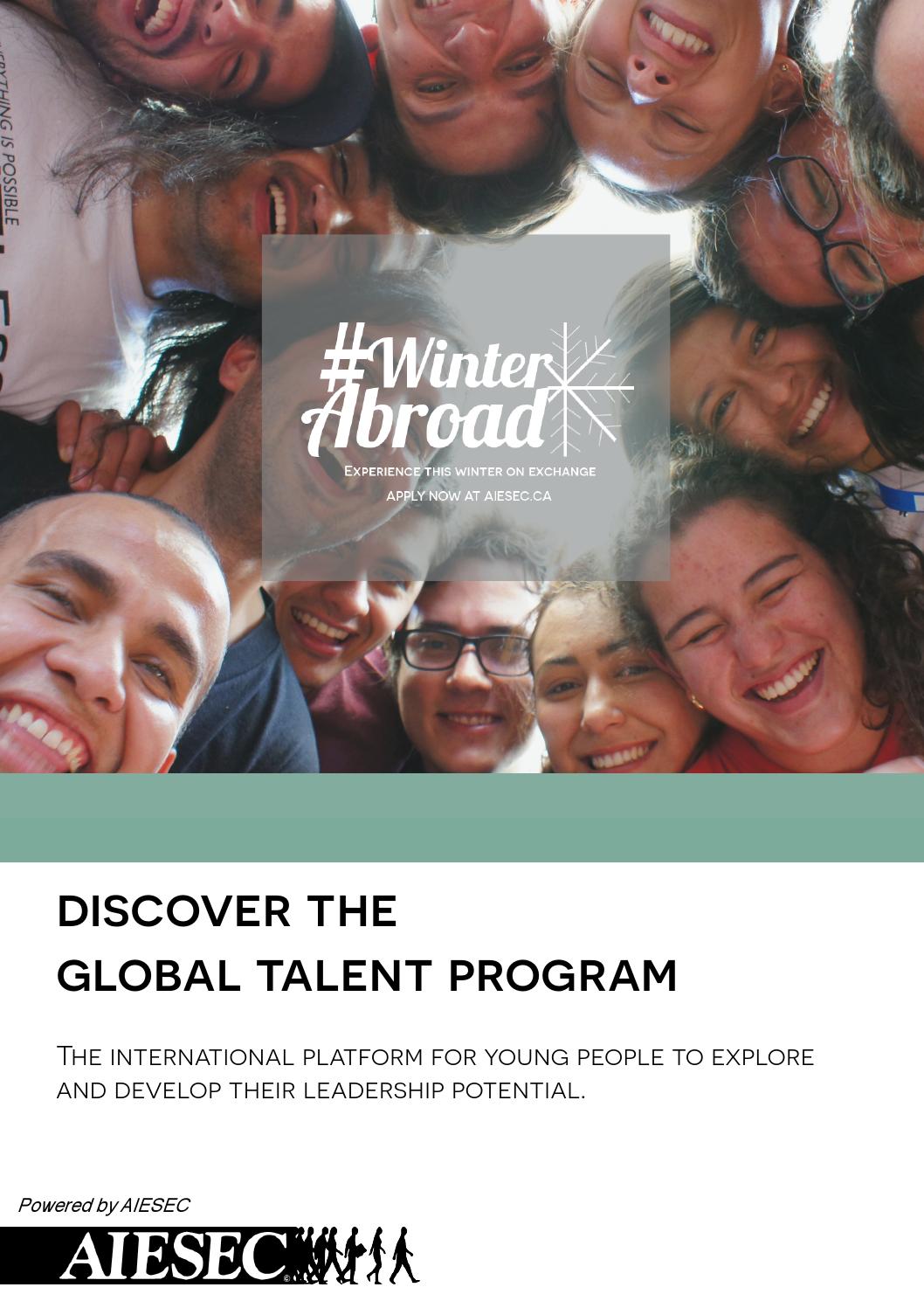 #WinterAbroad Global Talent Program by AIESEC in Canada - Issuu