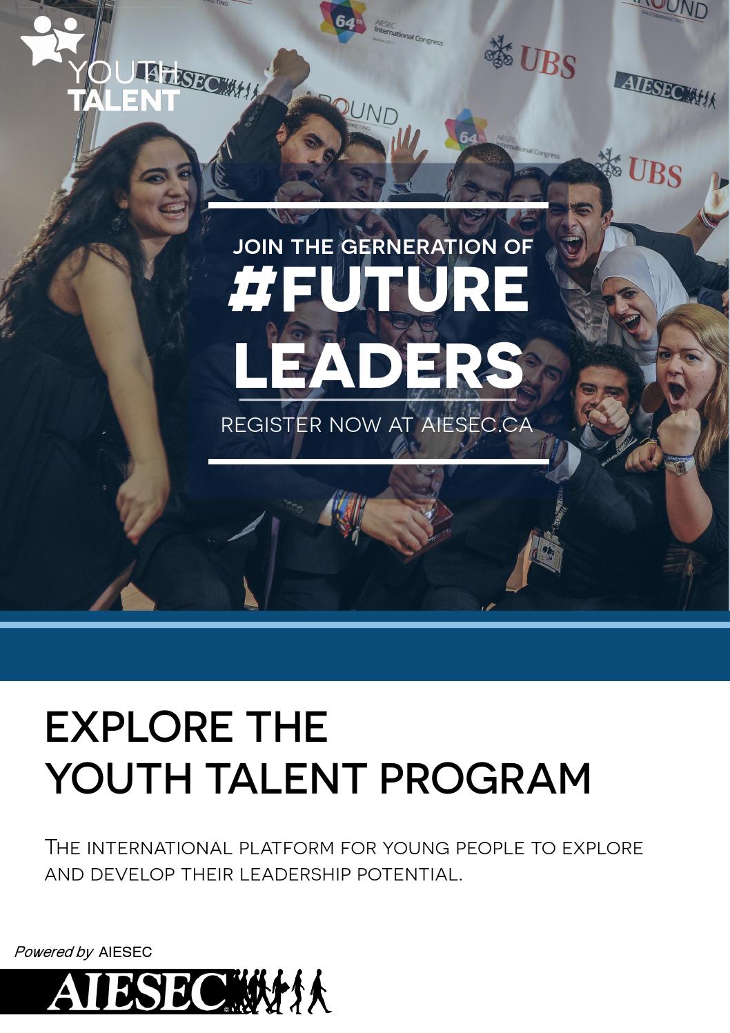 #FutureLeaders Youth Talent Program by AIESEC in Canada - Issuu