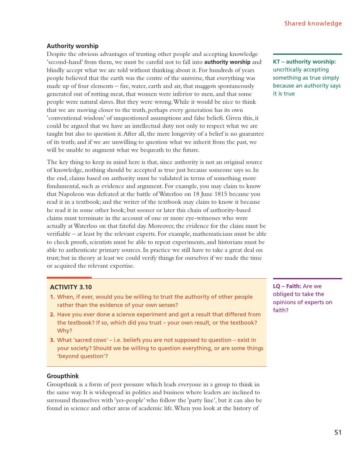 Theory of Knowledge for the IB Diploma (second edition) by Cambridge ...