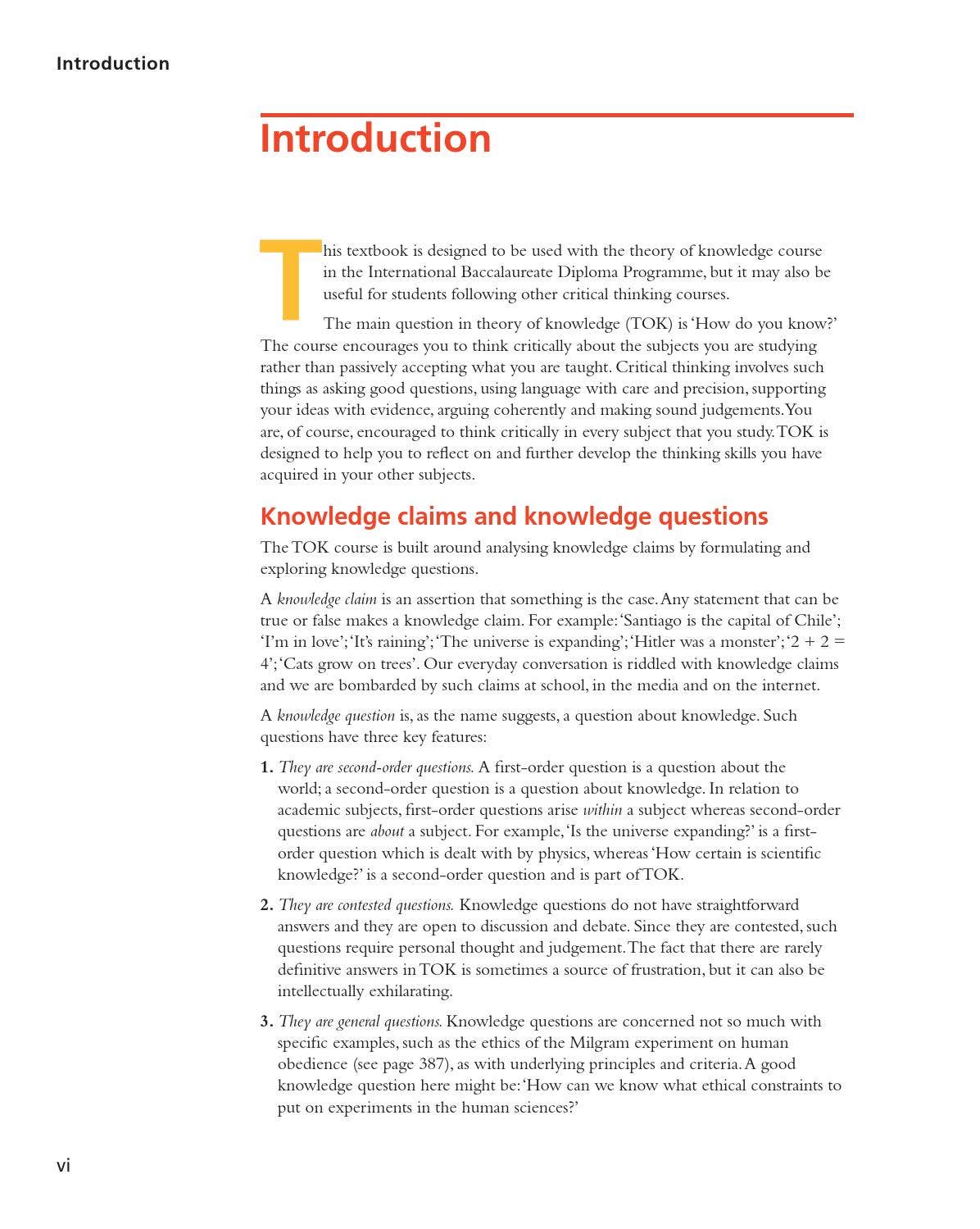 Theory of Knowledge for the IB Diploma (second edition) by Cambridge ...