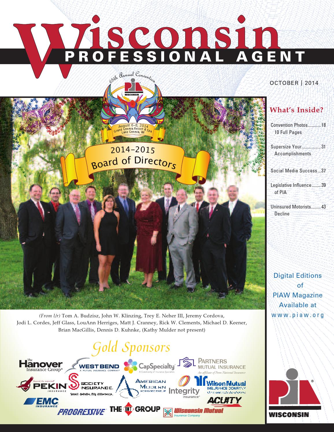 PIAW October 2014 Professional Agent by Professional Insurance Agents ...