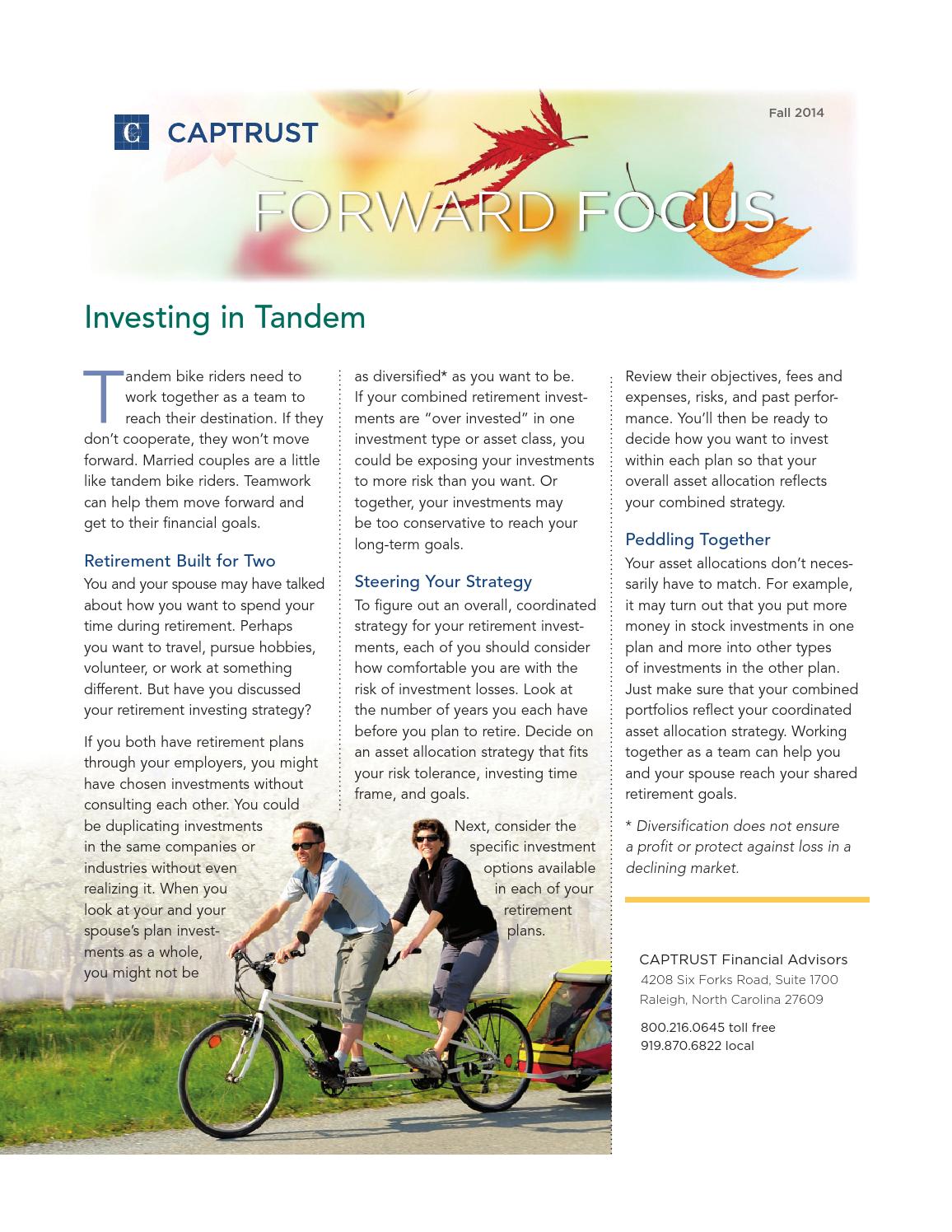 CAPTRUST Forward Focus, Fall 2014 by CAPTRUST - Issuu