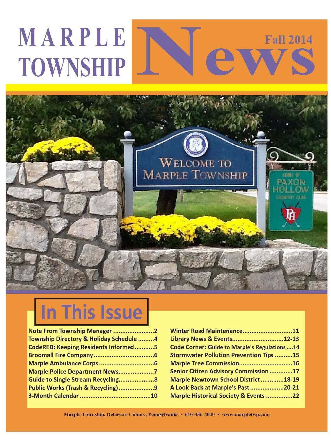 Marple News Fall 2014 v1 by Franklin Maps - Issuu