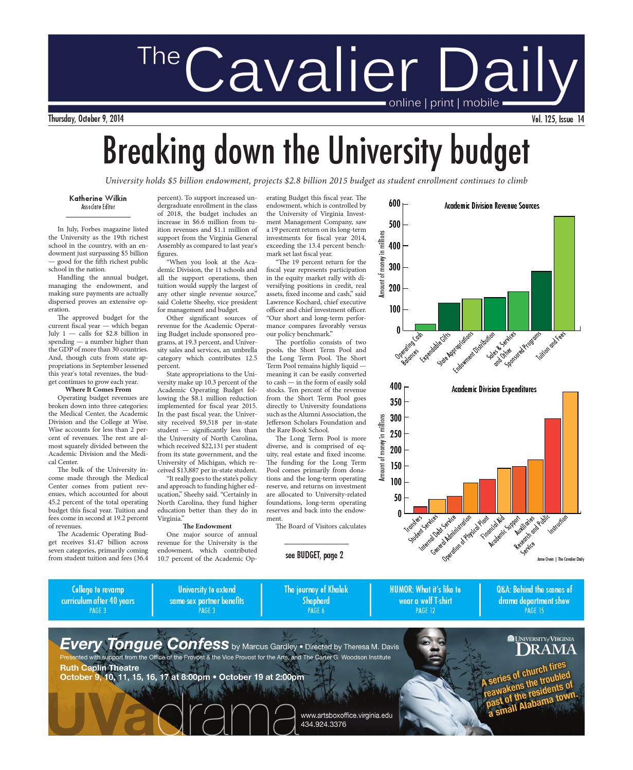 Thursday, October 9, 2014 by The Cavalier Daily - Issuu