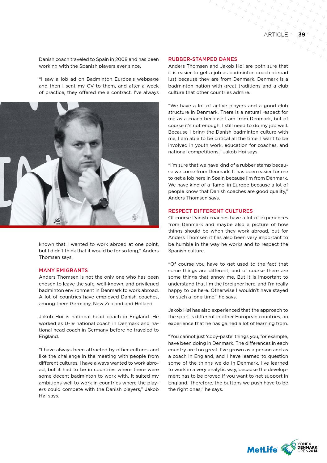 Badminton Magazine Yonex Denmark Open 2014 by Badminton Denmark - Issuu