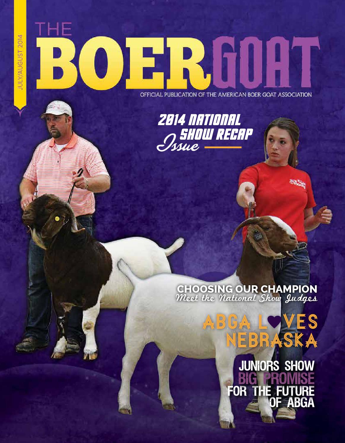 The Boer Goat - July/August 2014 by American Boer Goat Association - Issuu