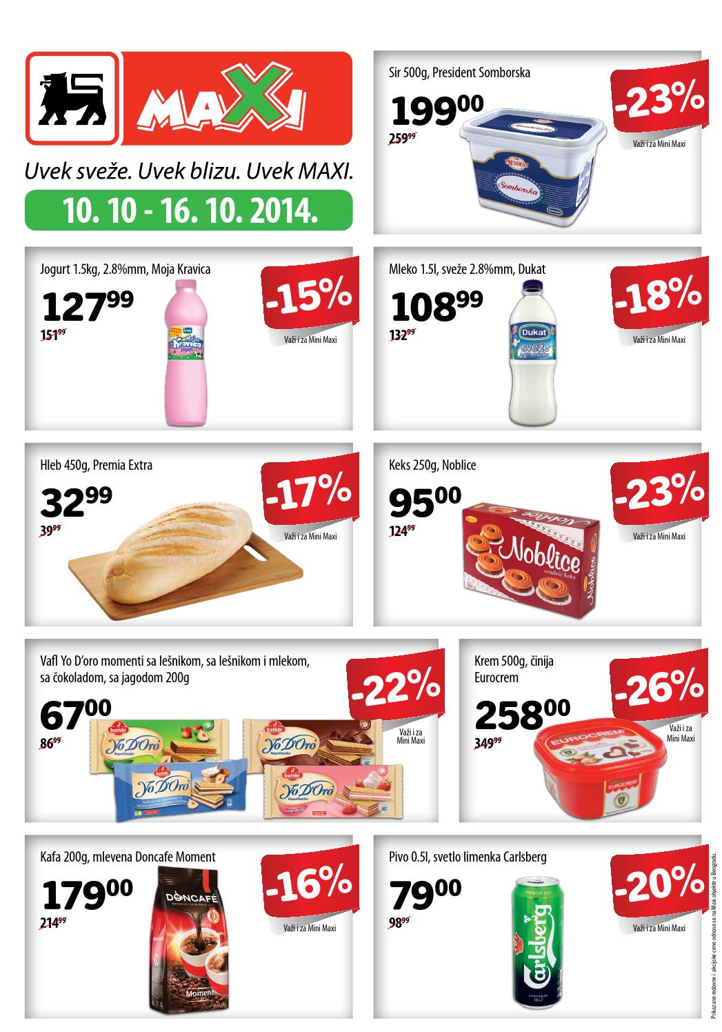 Maxi nedeljna akcija od 10 16 10 2014 by Catalog.rs - Issuu