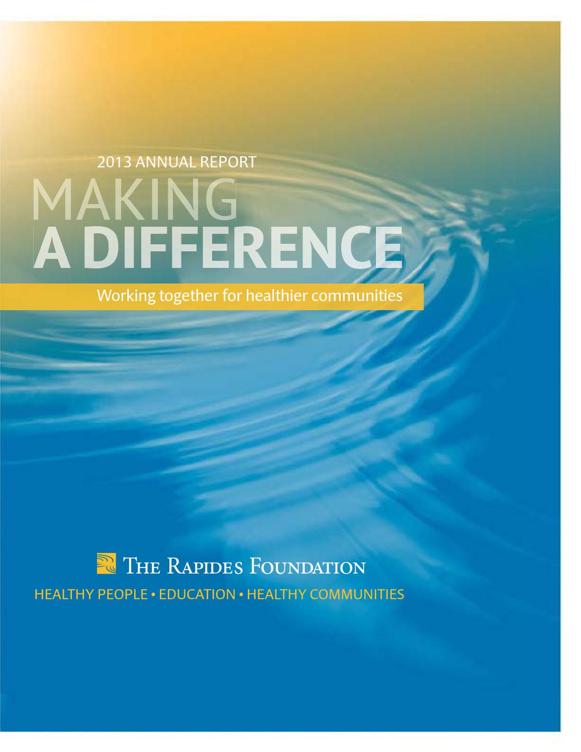 The Rapides Foundation 2013 Annual Report by The Rapides Foundation - Issuu