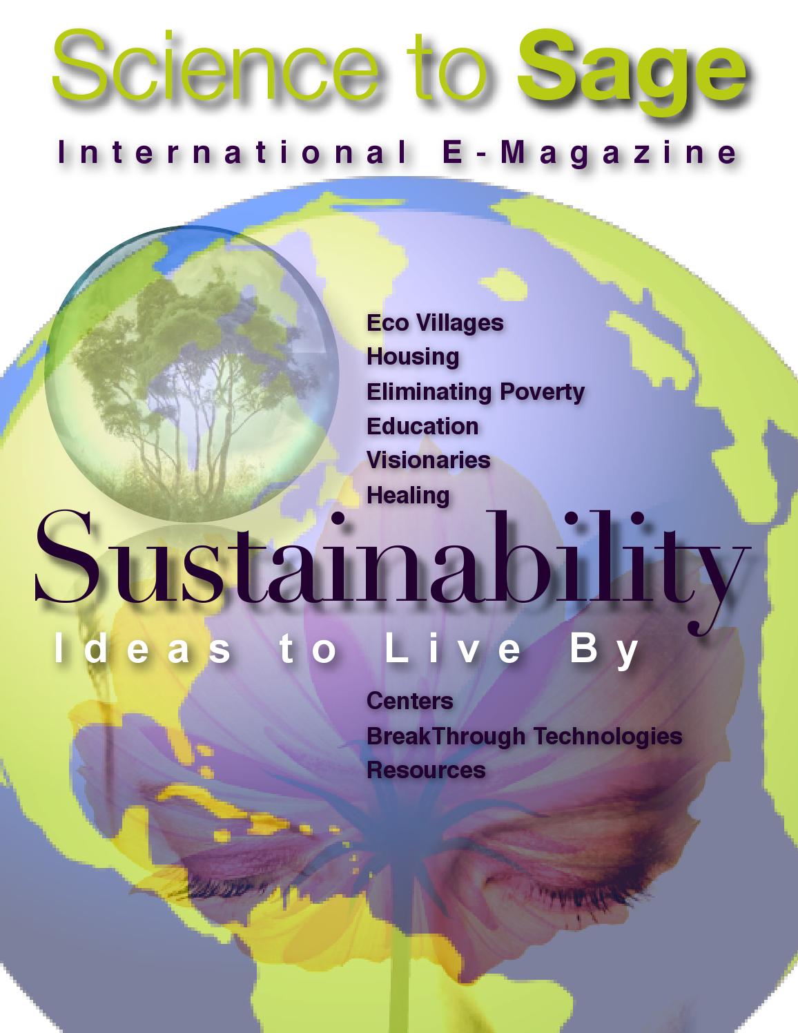 Sustainable ideas by Science to Sage - Issuu