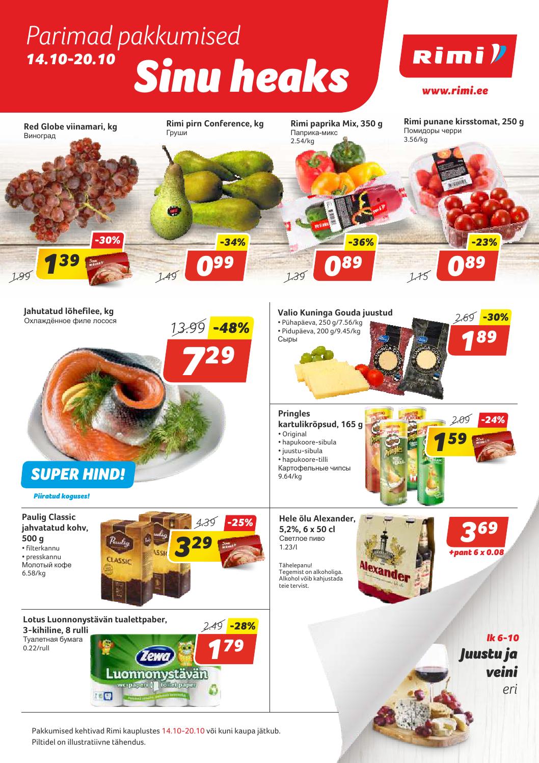 Parimad Pakkumised Sinu heaks 14.10-20.10 by Rimi - Issuu