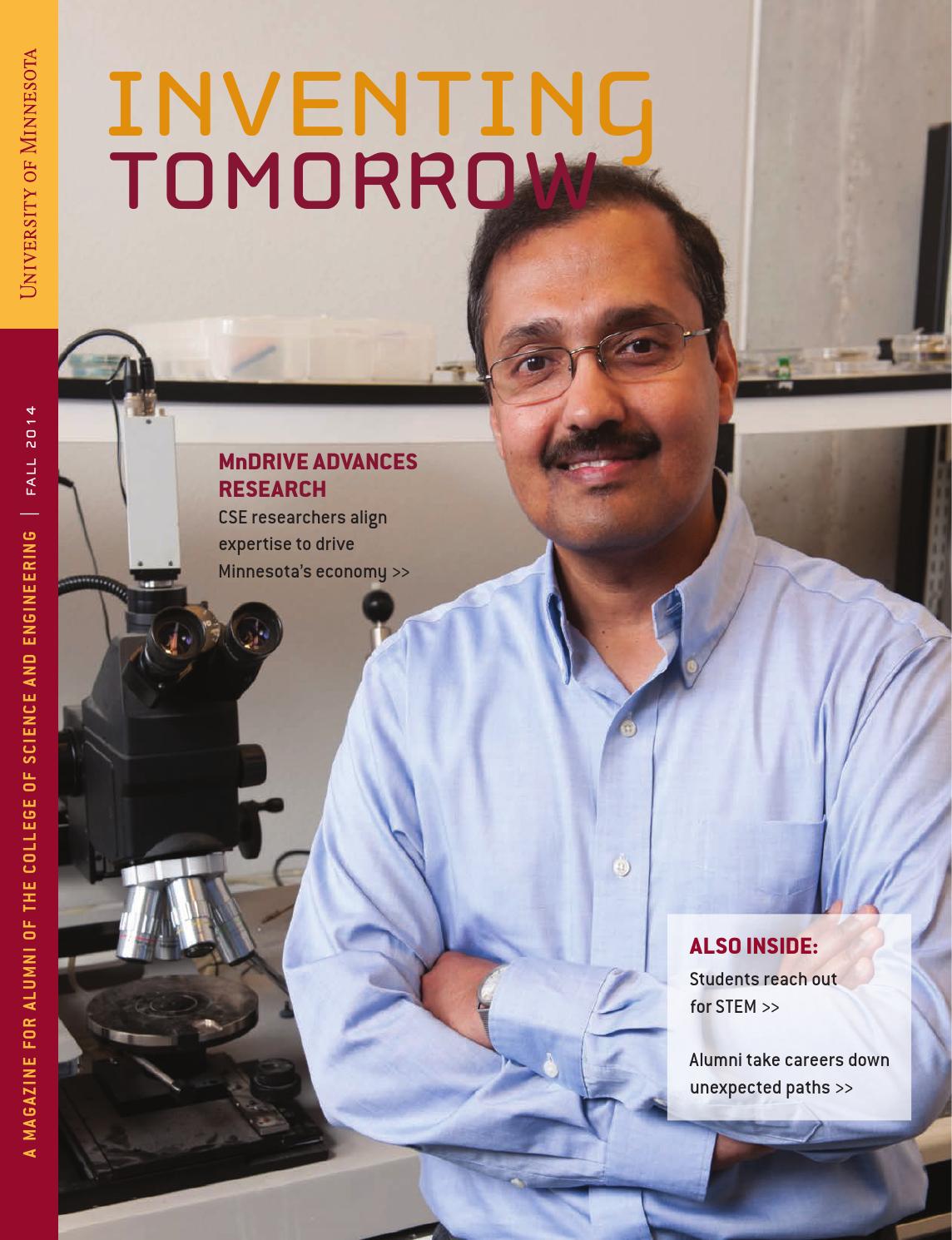 Inventing Tomorrow, Fall 2014 (Vol. 39, No. 1) by College of Science ...