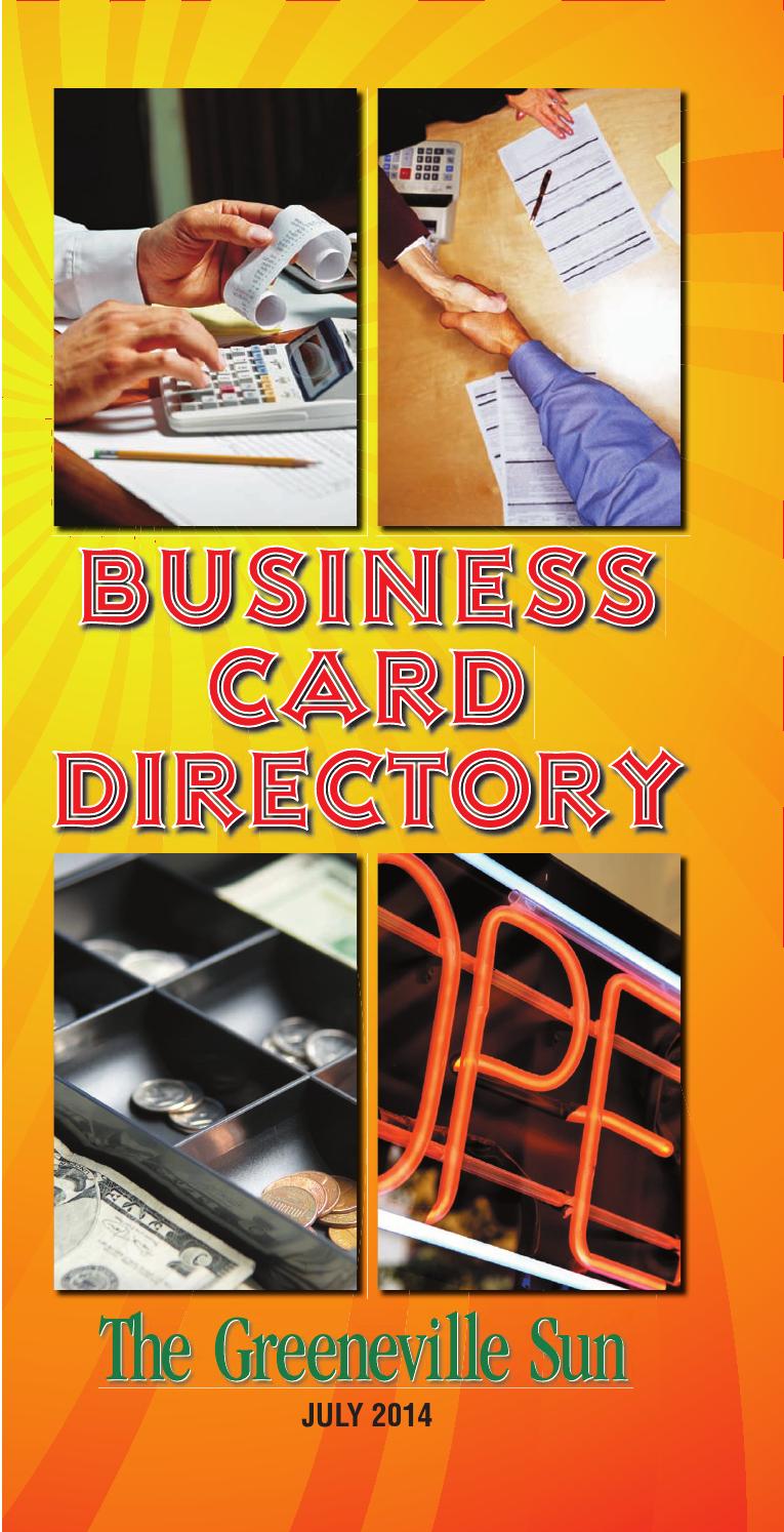 Business Card Directory, July 2014 by The Greeneville Sun - Issuu