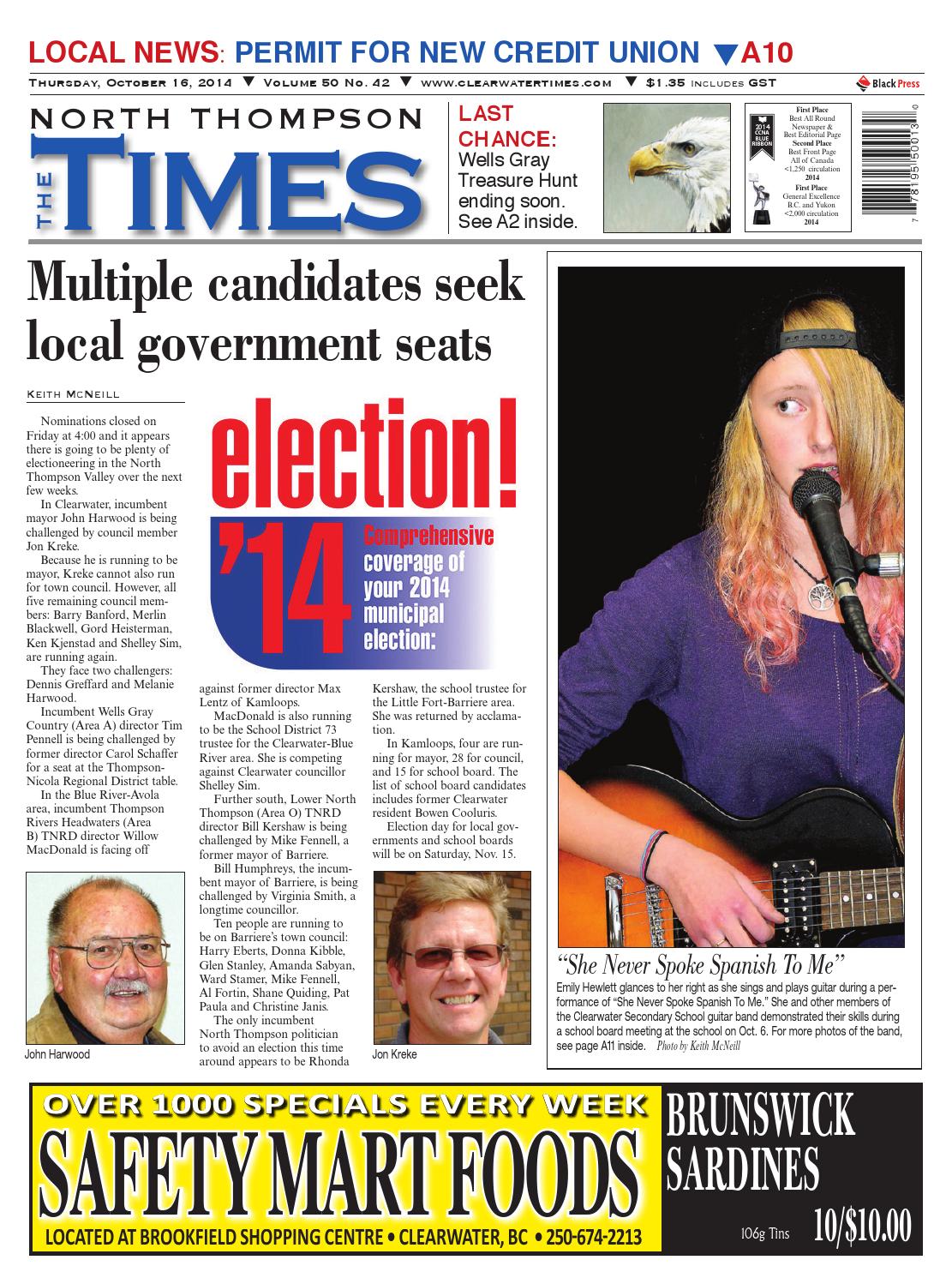 Clearwater Times, October 16, 2014 by Black Press Media Group - Issuu