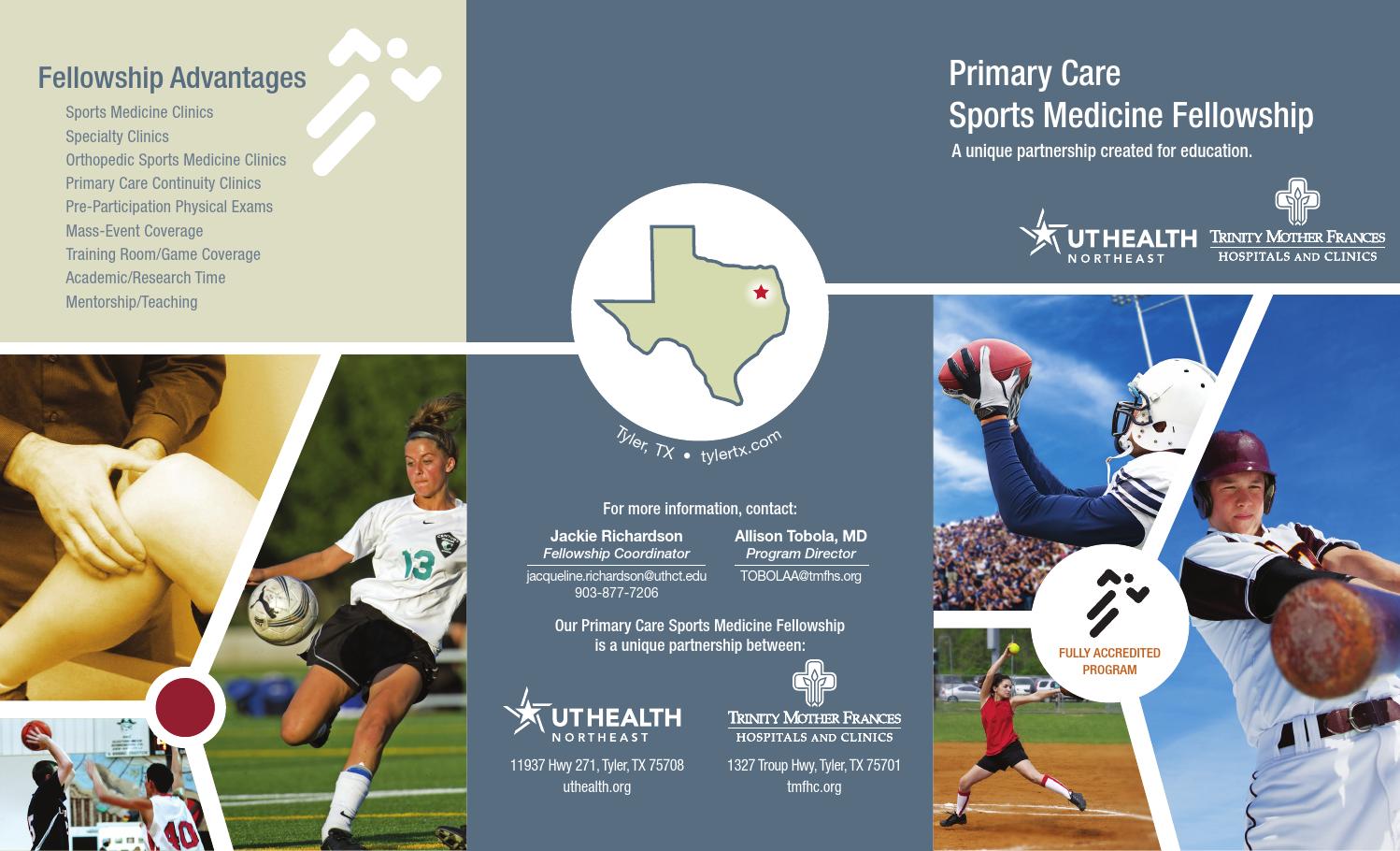 Primary Care Sports Medicine Fellowship by UT Tyler Health Science ...