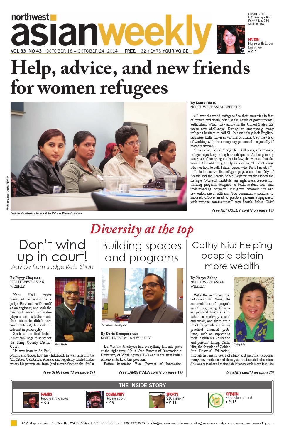 VOL 33 NO 43 | OCTOBER 18 – OCTOBER 24, 2014 by Northwest Asian Weekly ...