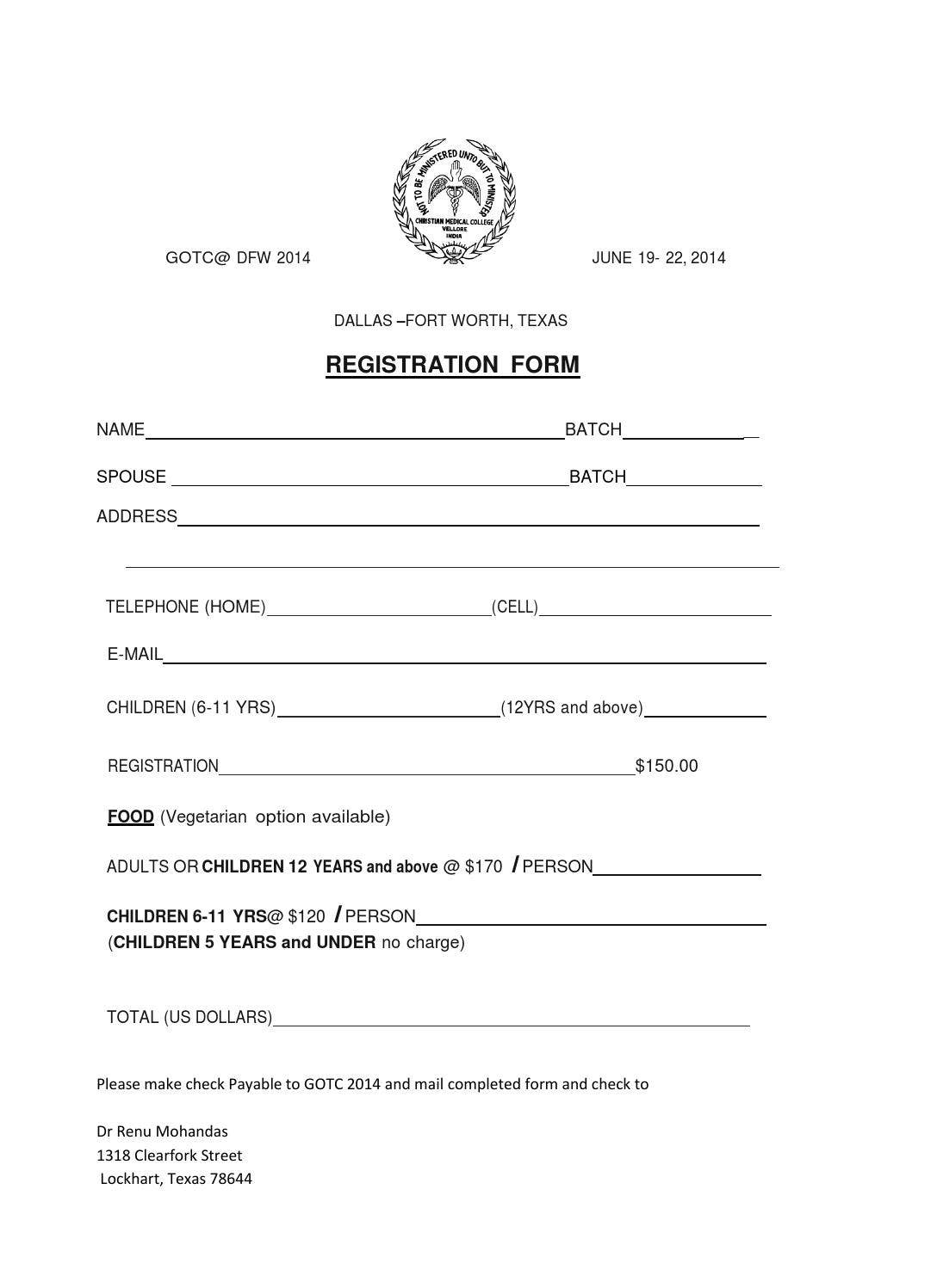 gotc-2014-registration-form by Vellore CMC Foundation - Issuu