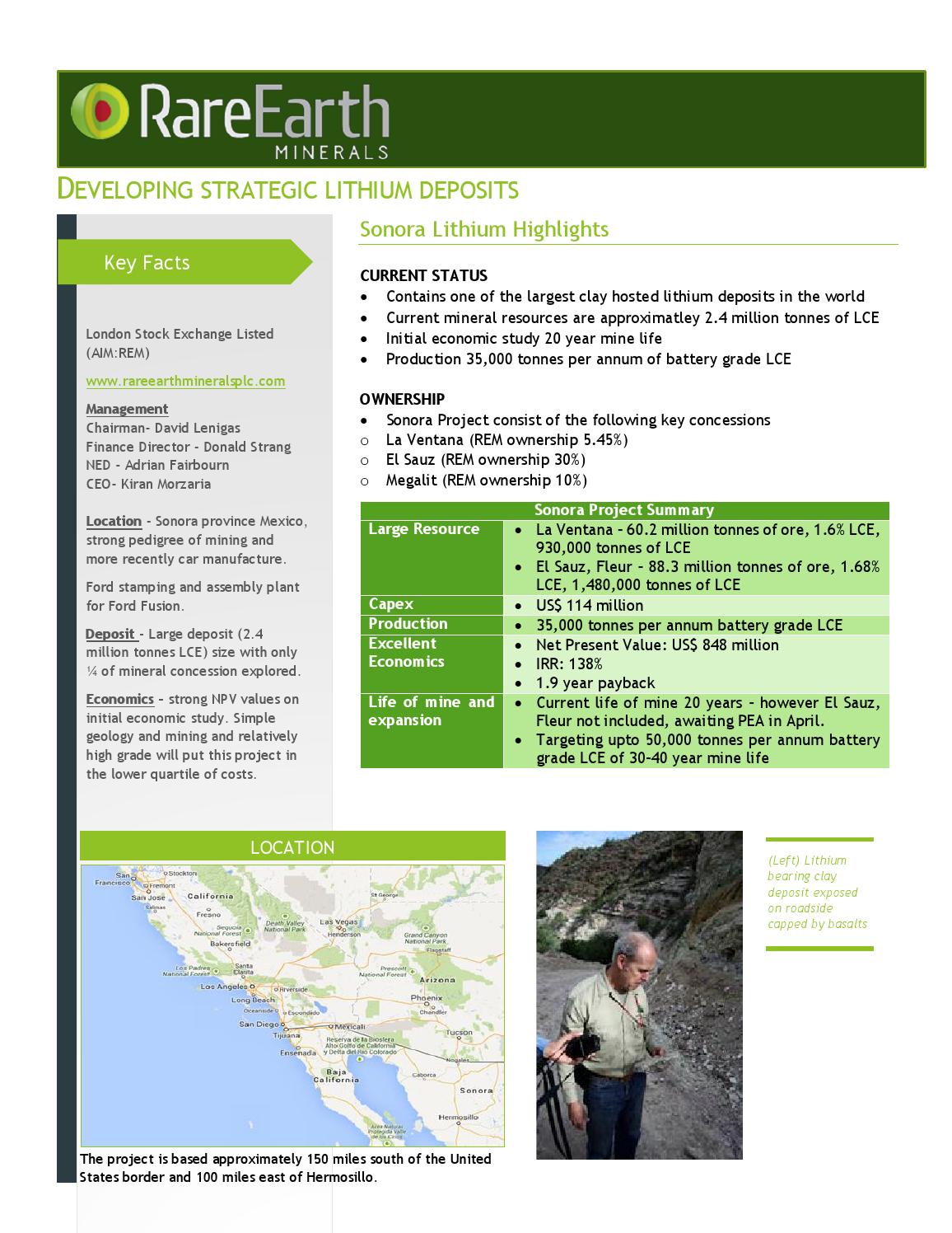 Developing strategic lithium deposits rem flyer public apr 2014 by LGO ...