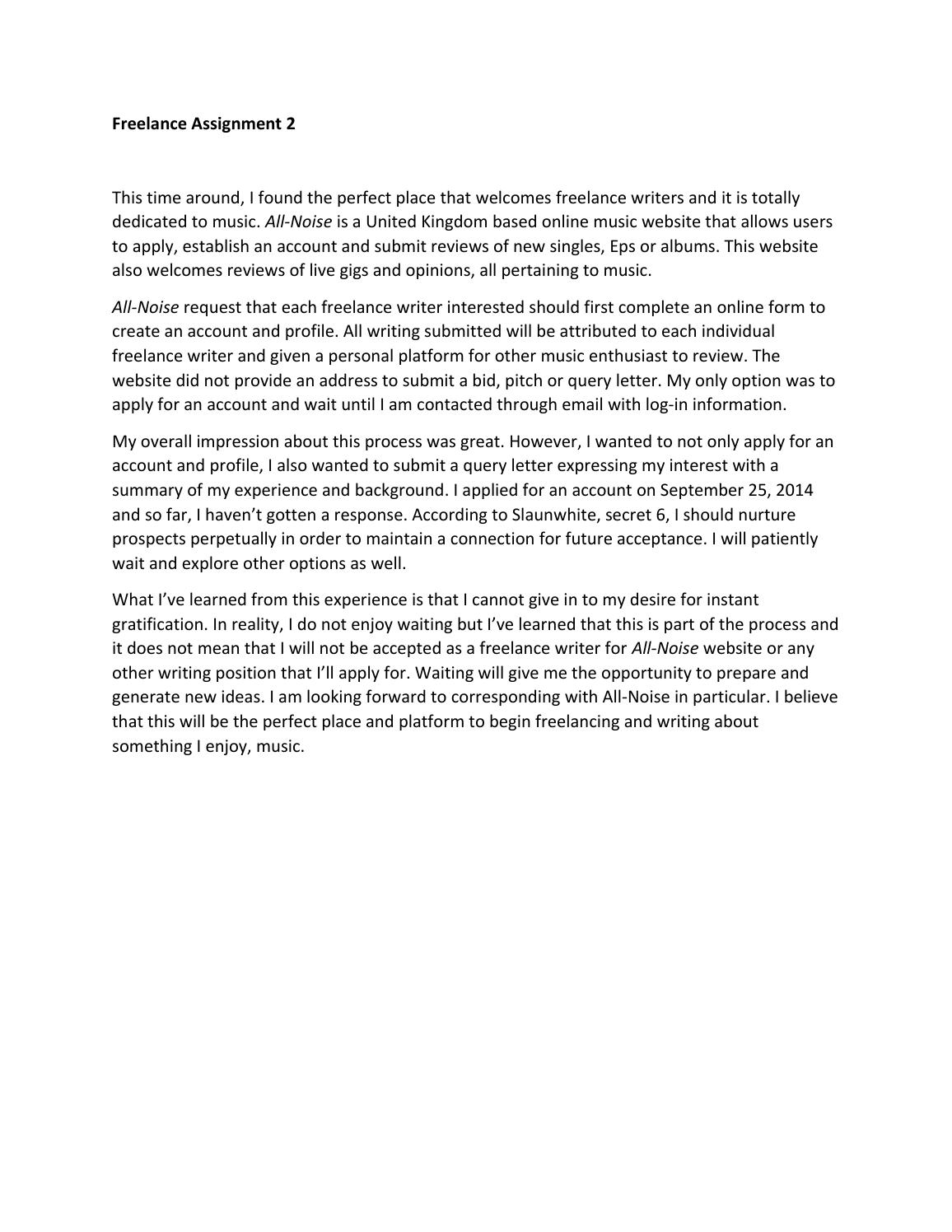 Freelance assignment 2 by J. Simms - Issuu