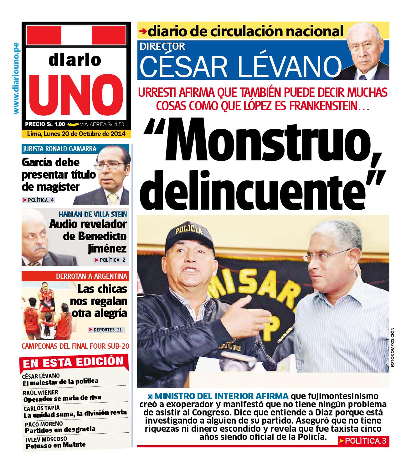 Diario UNO - 20 Octubre 2014 by Diario UNO - Issuu
