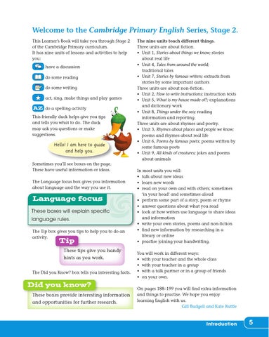 Preview Cambridge Primary English Learner's Book 2 by Cambridge ...