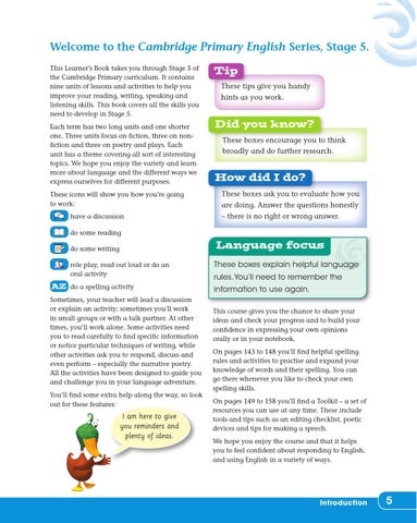 Preview Cambridge Primary English Learner's Book 5 by Cambridge ...