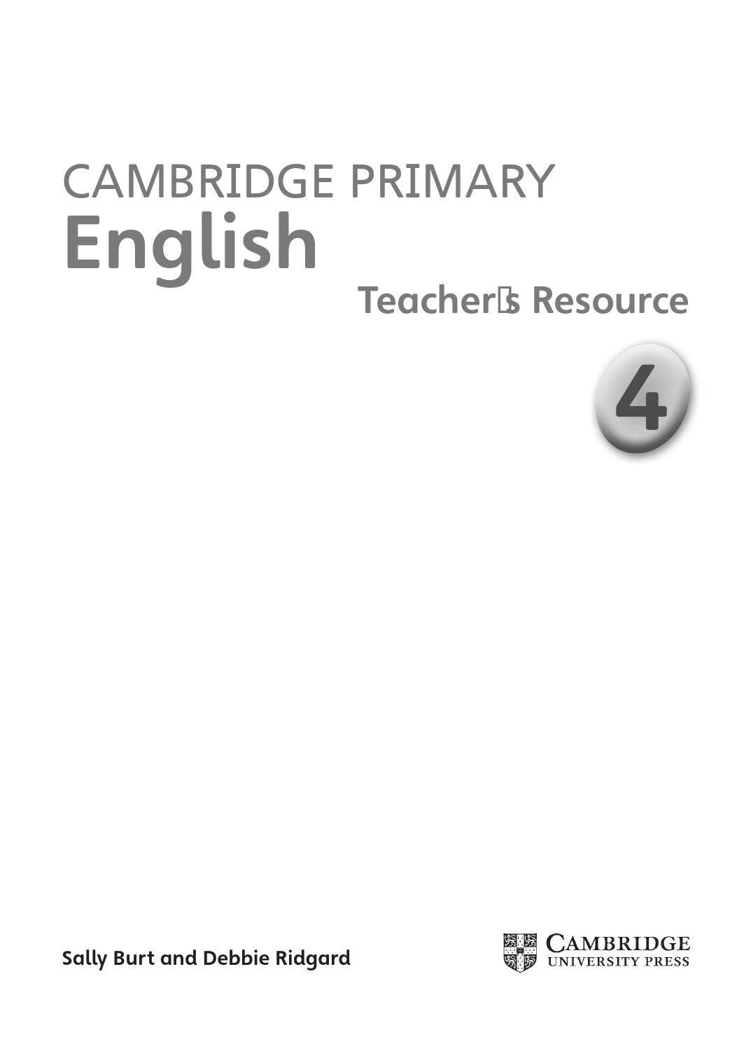 Preview Cambridge Primary English Teacher's Resource Book 4 by ...