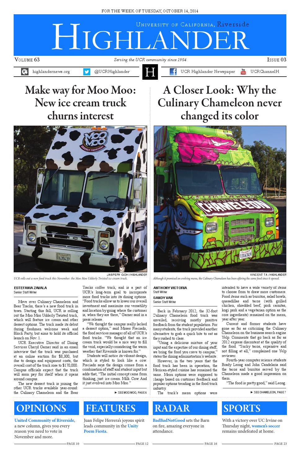 Volume 63 Issue 03 by The Highlander- UCR - Issuu